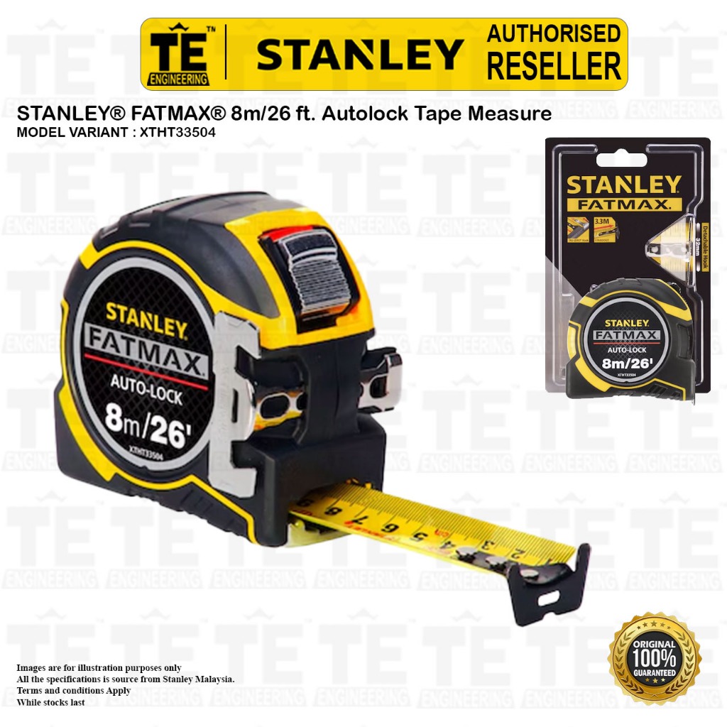 STANLEY FATMAX® 8m/26 ft. Auto lock Tape Measure ( XTHT-33504 ...