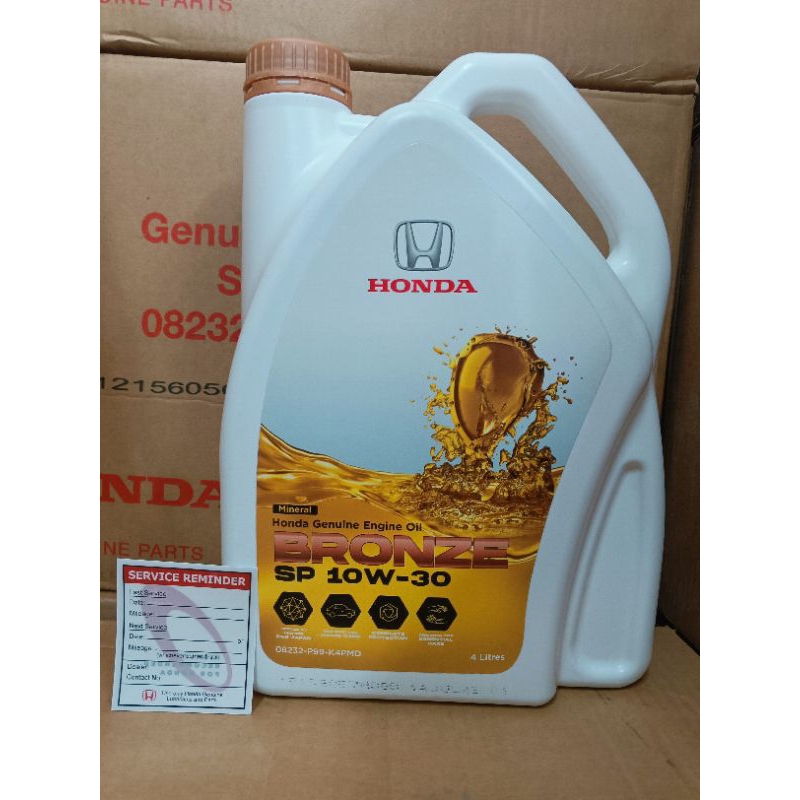 Honda engine oil SP 10w-30 mineral engine oil 4 liter | Shopee Malaysia
