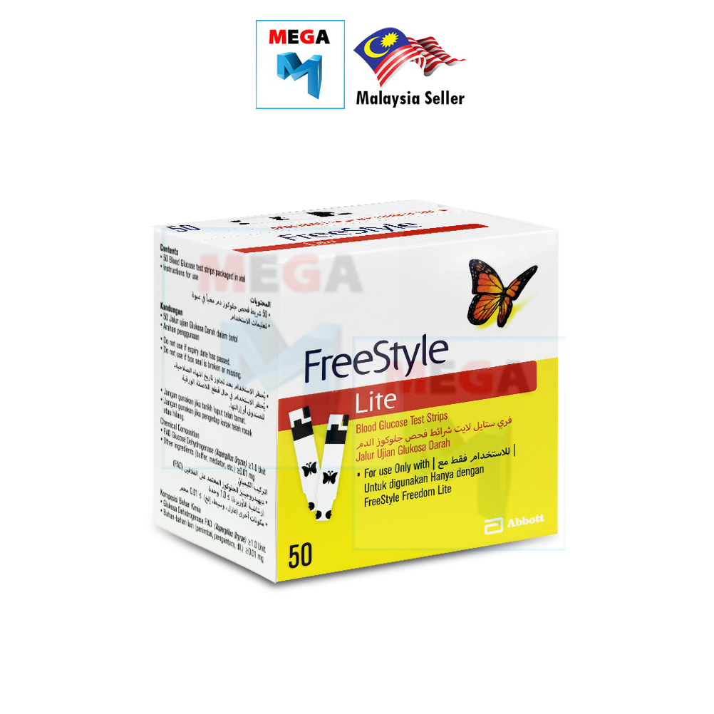 Abbott Freestyle Freedom Lite Test Strips 50s (Expiry date: 5/2026 ...