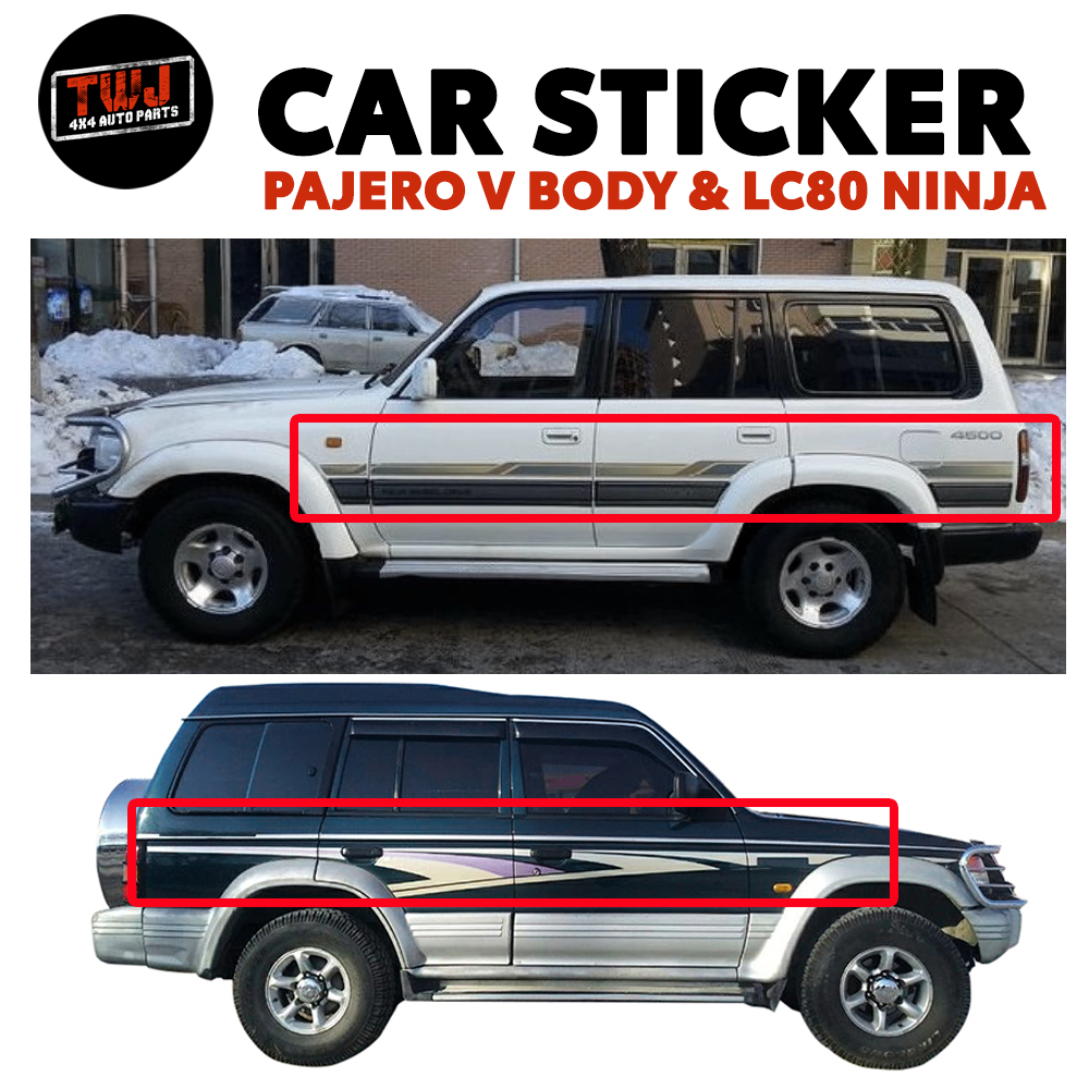 Pajero V Body LC 80 BODY sticker Landcruiser Ninja 80 body sticker ...