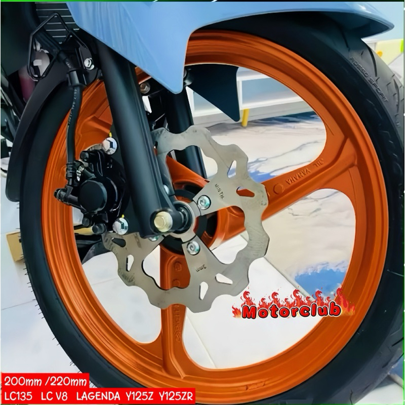 Disc Cutting Galfer Yamaha LC135 LC V8 Lagenda 220mm Disc Plate Piring ...