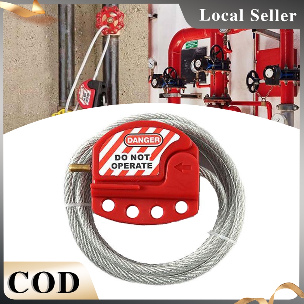 Industrial 180cm Heavy Duty Lockout Tagout Cable Lock 6mm Stainless ...