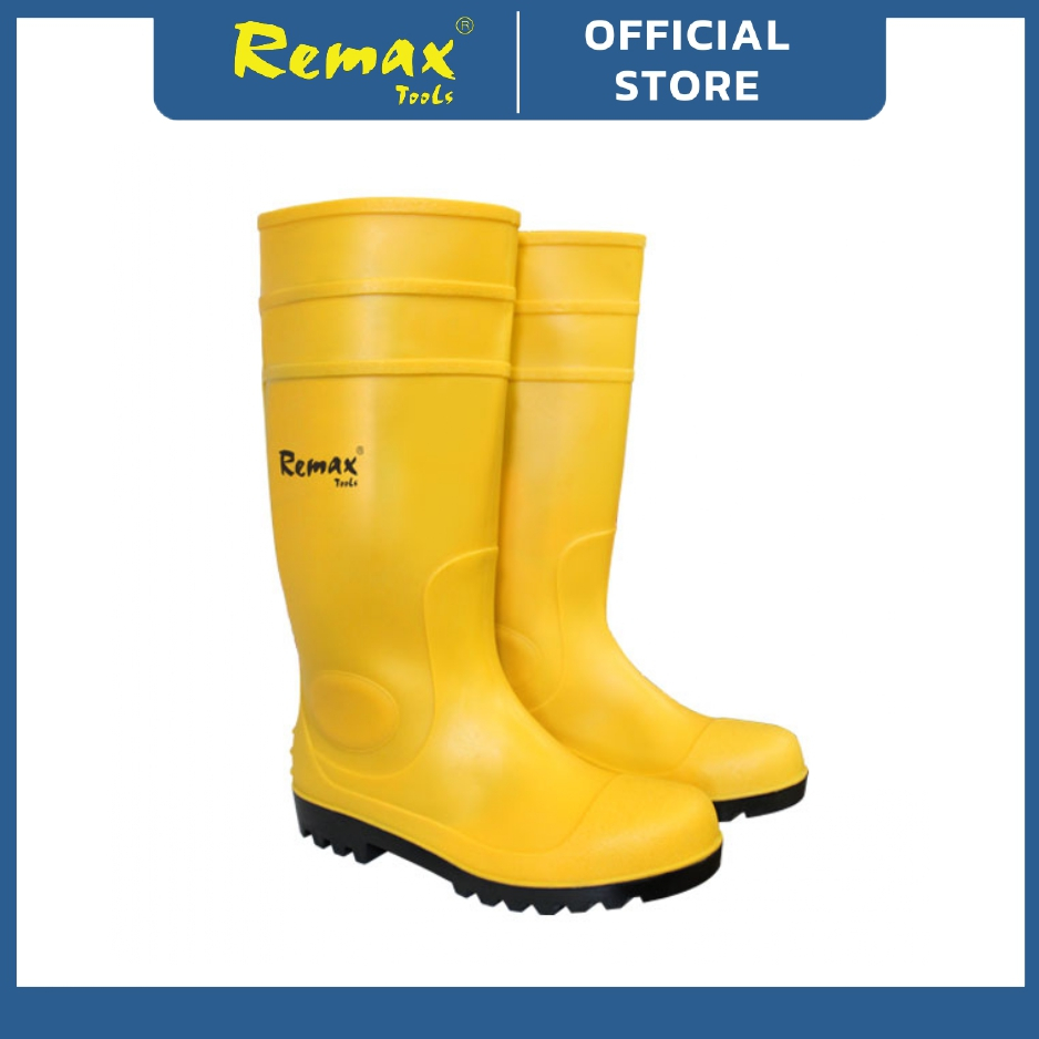 Remax Safety Rubber Boot Shoe Kasut Getah Kuning + Kepala & Tapak ...
