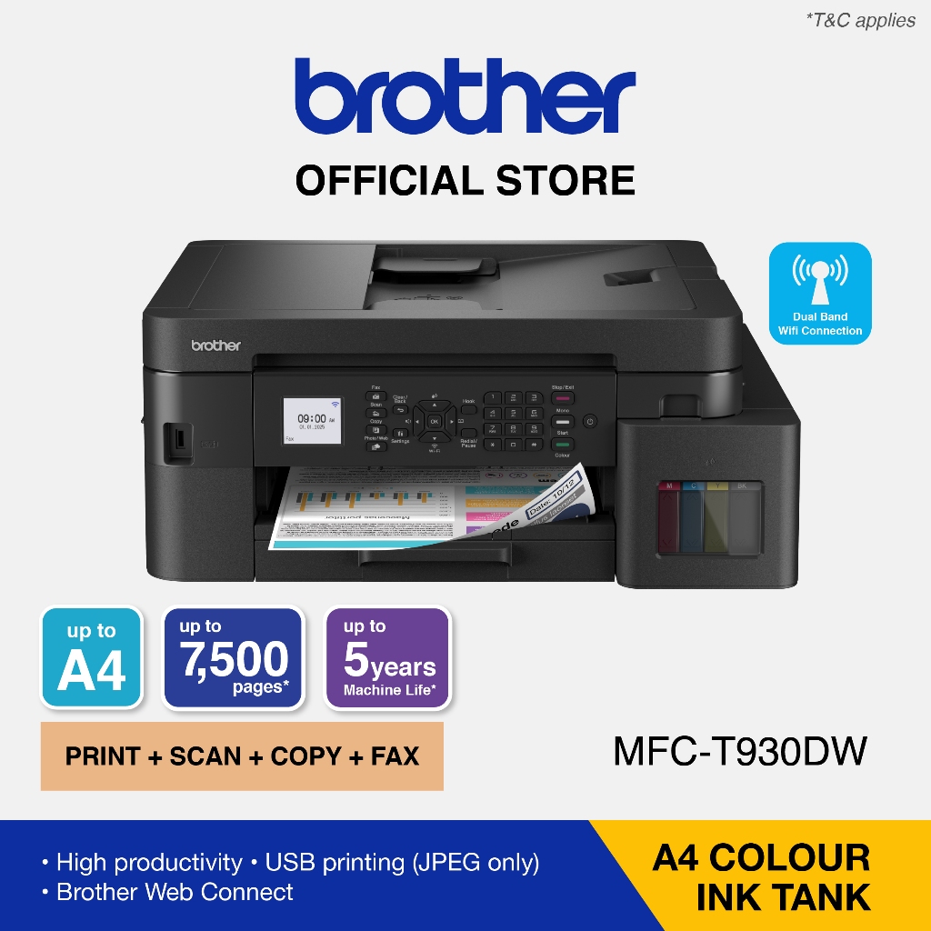Brother MFC-T930DW Ink Tank Inkjet Printer | Shopee Malaysia