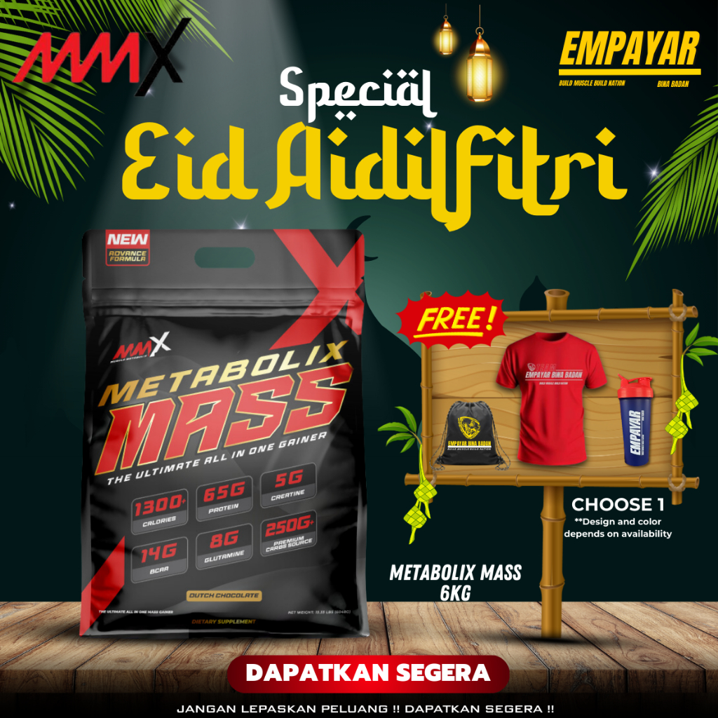MMX MUSCLE METABOLIX MASS GAINER 6.33KG WITH FREEGIFT T-SHIRT/SHAKER | Shopee Malaysia
