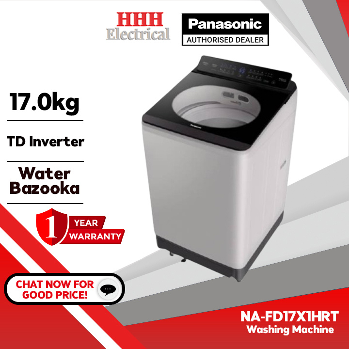 Panasonic 17kg TD Inverter Top Load Washing Machine NA-FD17X1HRT Mesin ...