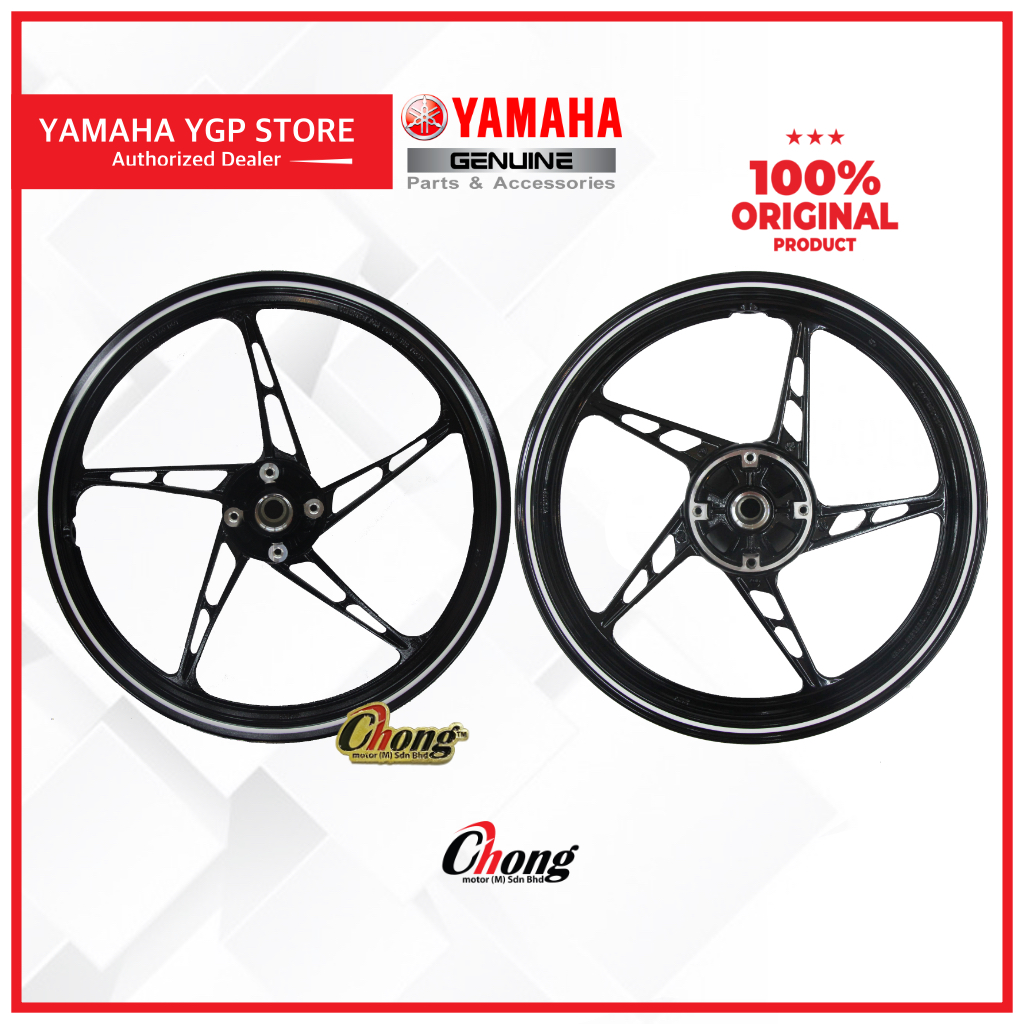 LC135 5 Speed Sport Rim/ Cast Wheel (Line Putih) 1.60x17/2.50x17 ...