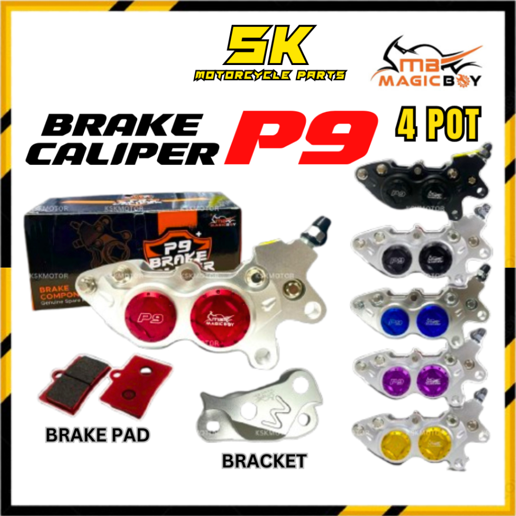 MAGIC BOY BRAKE CALIPER P9 4POT THAILOOK Y15ZR LC135 RS150 NVX155 ...