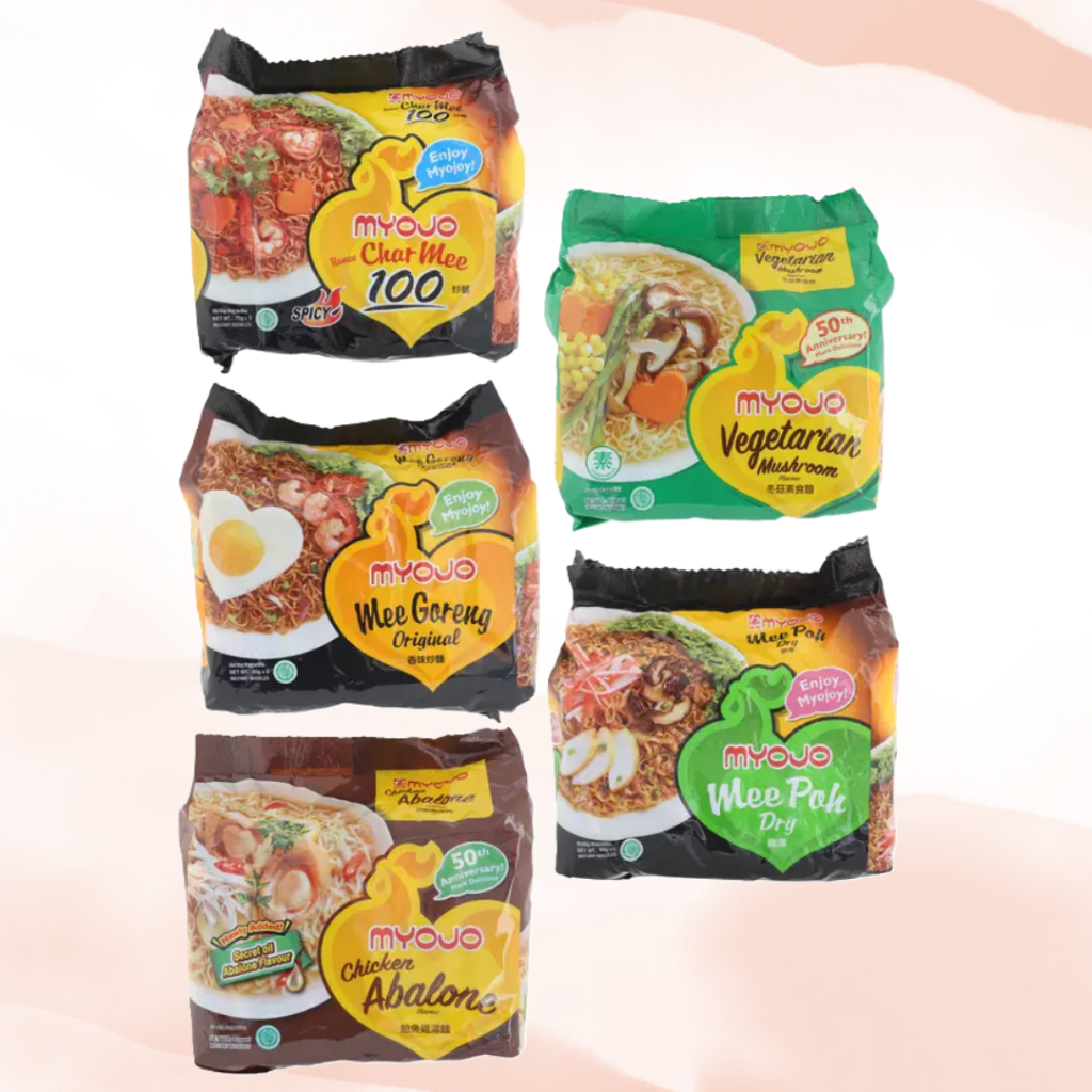 (Halal) Myojo Instant Noodles Mee Goreng / Char Mee / Mee Poh / Chicken Abalone / Vegetarian ...
