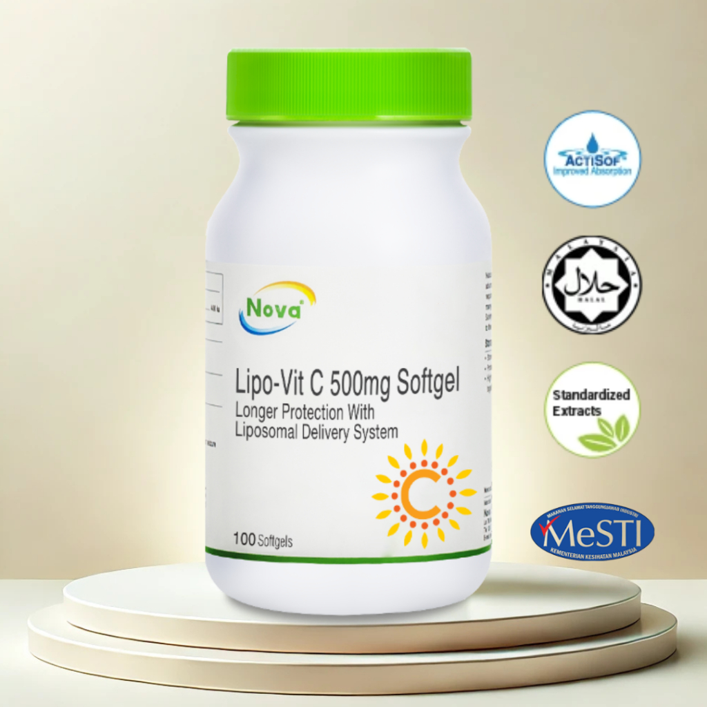 NOVA Lipo-Vit C 500mg 100s – Liposomal Vitamin C for Better Absorption ...