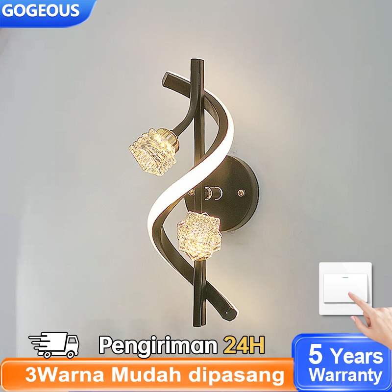 COC LED Crystal sconce Modern 30W/40W/48W/60W Tricolor Dimmable Design ...