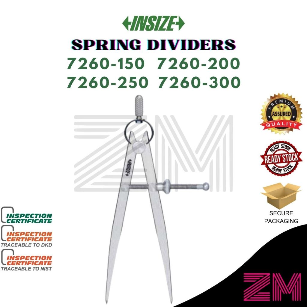 INSIZE SPRING DIVIDER 150/200/250/300MM 7260-150 7260-200 7260-250 7260 ...