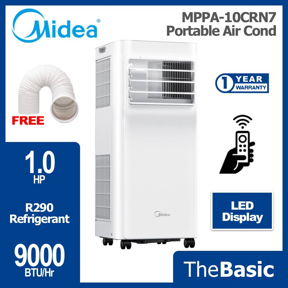 MIDEA 1.0HP / 0.75HP Portable 3 in 1 Air Conditioner ( MPPA-10CRN7 ...