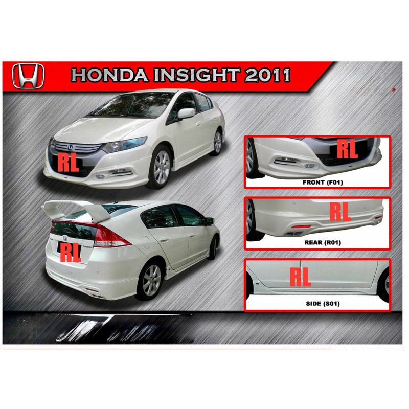 Honda Insight 2011 2012 2013 prefacelift RL Bodykit body kit front side ...
