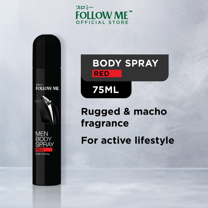 Follow Me Men Body Spray 75ml (Red) | Shopee Malaysia
