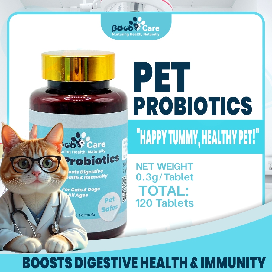 BOCO Pet Probiotic Supplement For Cat And Dog 120 Tablets Probiotik ...
