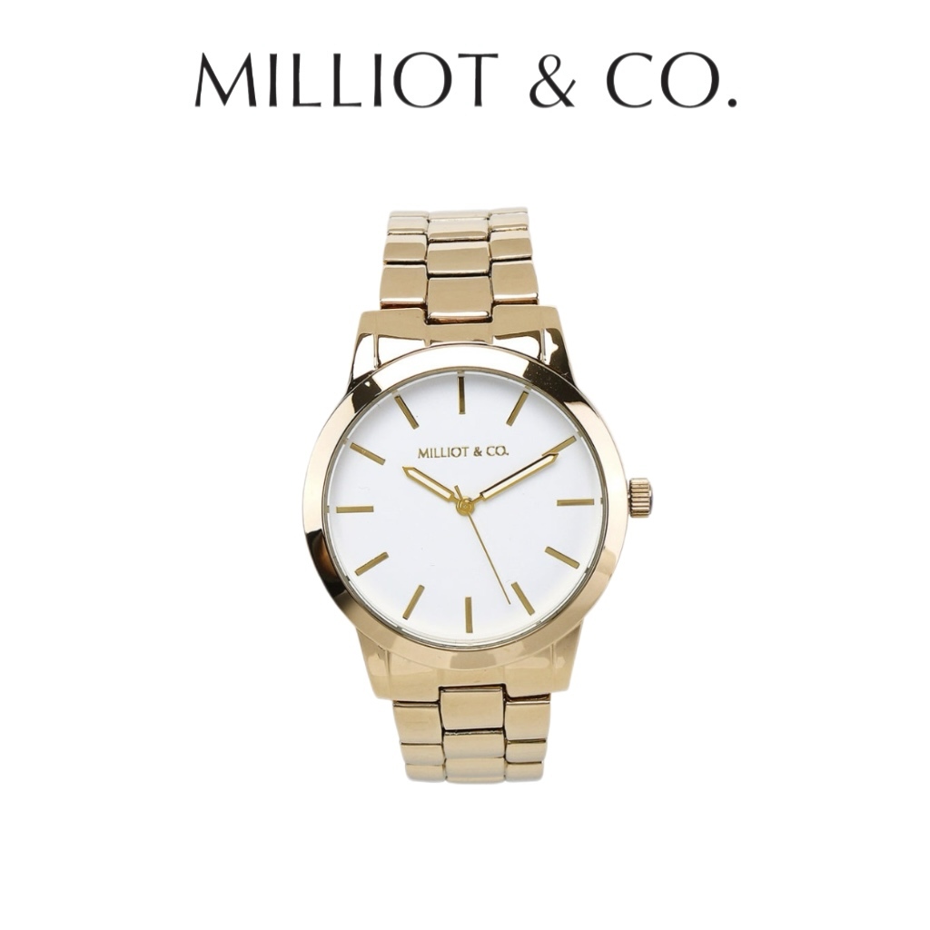 Milliot & Co Aaron Gold/ Silver Metal Watch | Shopee Malaysia