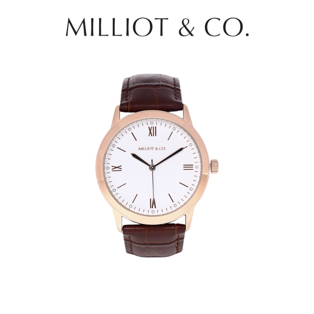 Milliot & Co Edry Gold Leather Watch | Shopee Malaysia