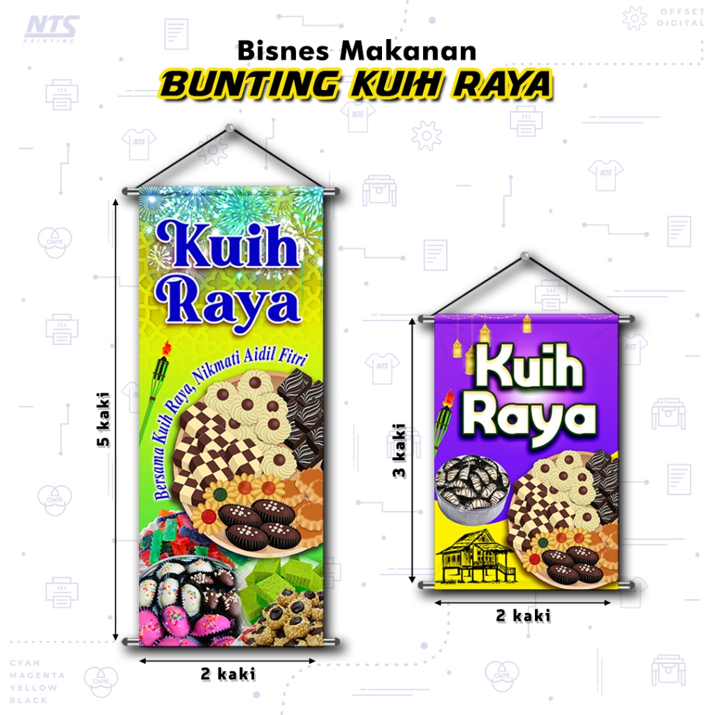 READY DESIGN BUNTING KUIH RAYA - MAKANAN / KHEMAH / PASAR MALAM ...