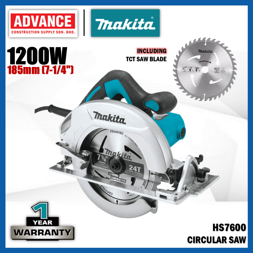 MAKITA HS7600 Circular Saw 185MM (7-1/4") | Shopee Malaysia