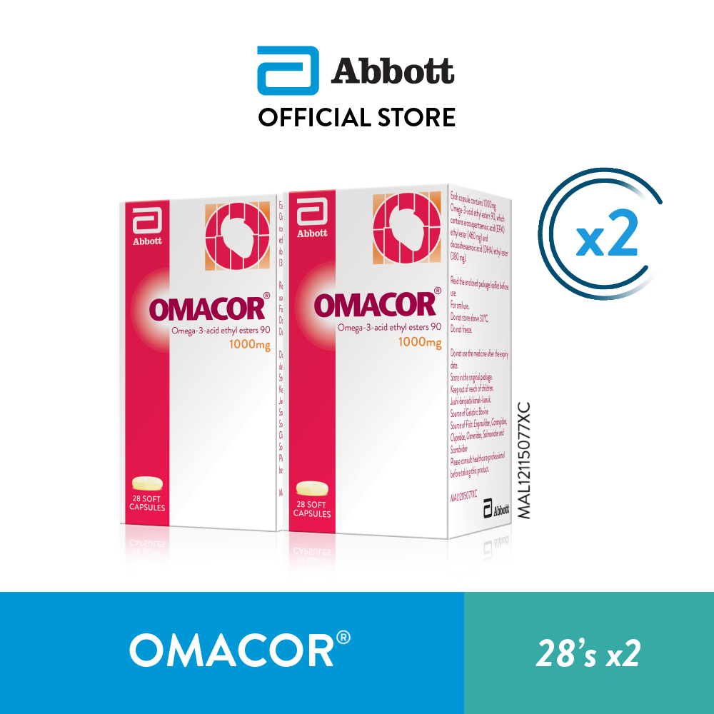 Abbott Omacor Omega-3 1000mg (28's x 2) | Shopee Malaysia