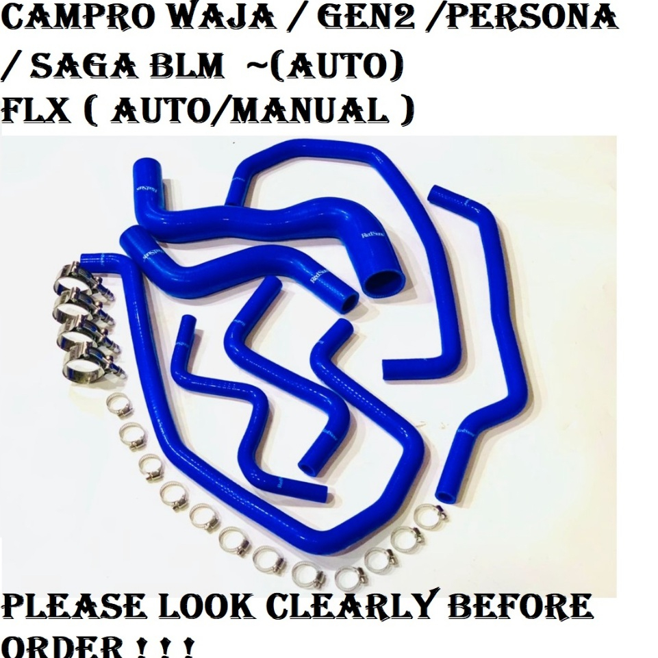 RedSuns Radiator Hose + Bypass for Campro Waja / Gen2 / Persona / Saga ...