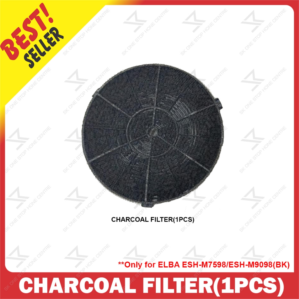 ELBA Kitchen Slim Hood Charcoal Filter 1 Pc / For Model Elba 7598 9098 ...