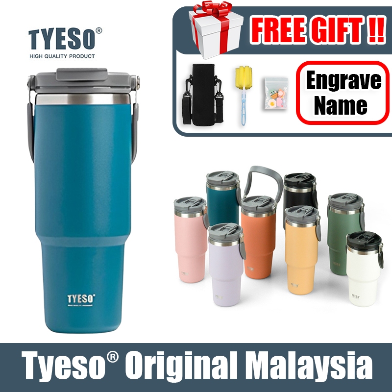 TYESO Tumbler Stainless Steel Dengan Pemegang/Straw (1050ml/1200ml) TS ...