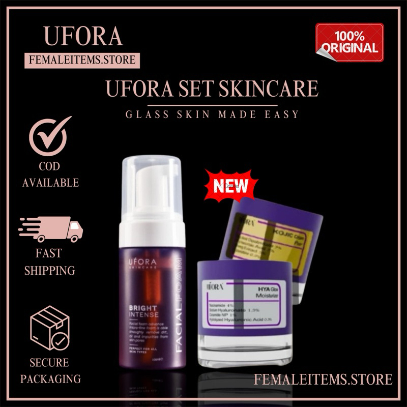 (NEW EDITION)UFORA SET BASIC GLASS SKIN (3IN1)💯ORIGINAL | Shopee Malaysia