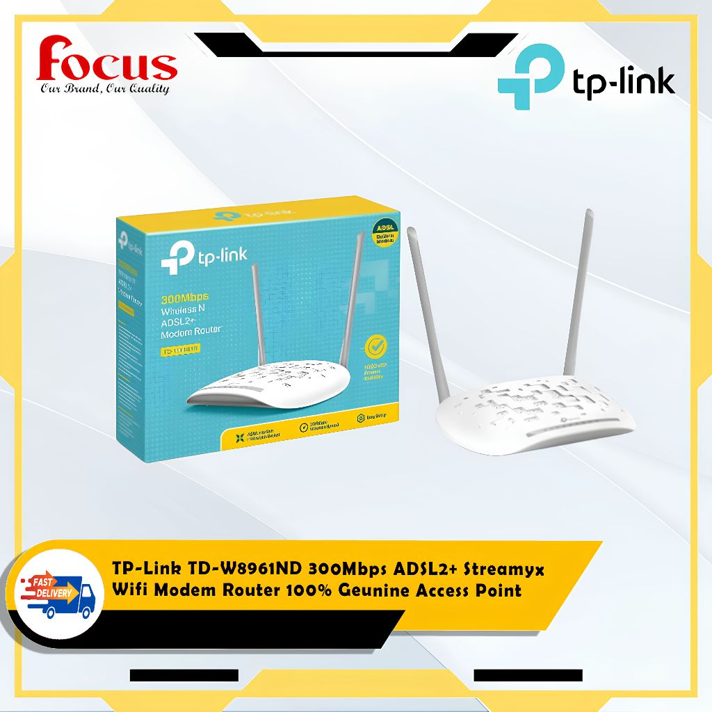 TP-Link TD-W8961ND 300Mbps ADSL2+ Streamyx Wifi Modem Router 100% ...