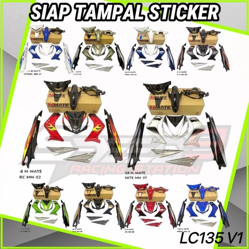 M-MATE COVER SET LC135 v1 siap tampal sticker LCV1 | Shopee Malaysia