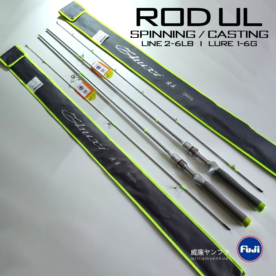 Solid Rod FUJI Carbon UL Spinning Casting 2-6lb PE #0.2-#0.6 | Shopee ...