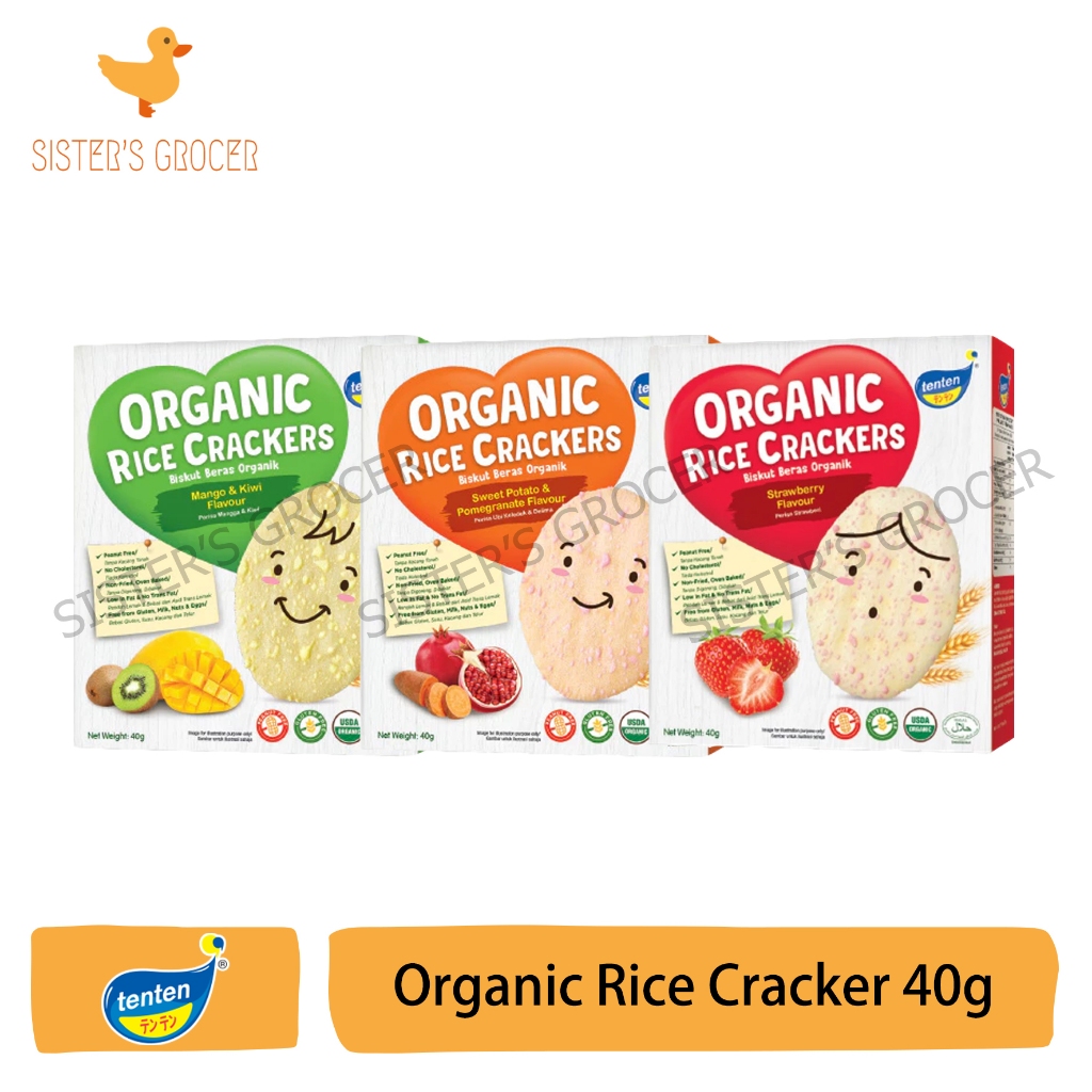 Tenten Organic Rice Cracker 40g | Shopee Malaysia