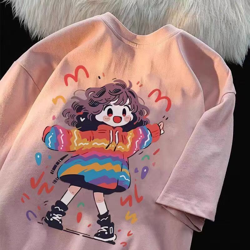 COD 【Girl Tshirt】100% Cotton Baby Girl T-shirt Summer Casual Kids Loose ...