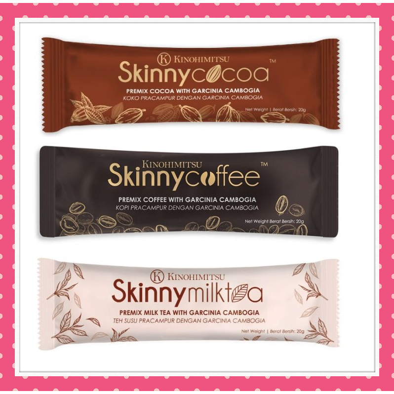Kinohimitsu Skinny Cocoa / Coffee / Milk Tea 1Sachets x 20gm | Shopee ...