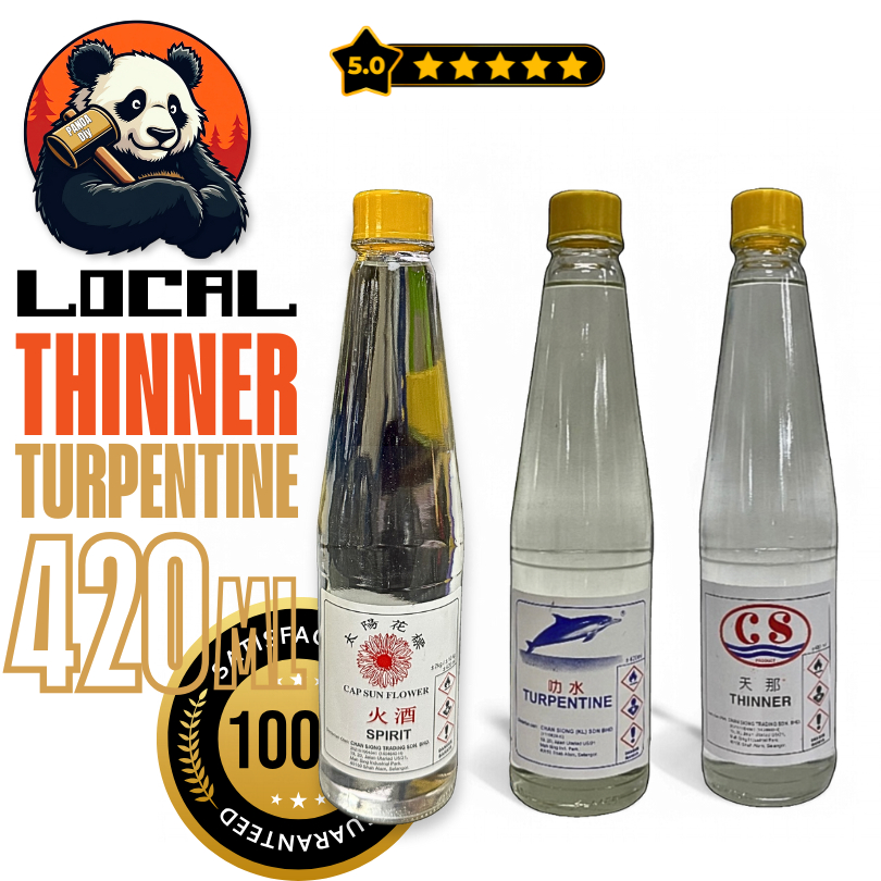 🐼【LOCAL】𝐐𝐔𝐀𝐋𝐈𝐓𝐘 [420 ML] Thinner / Turpentine / Thinner Solvent ...