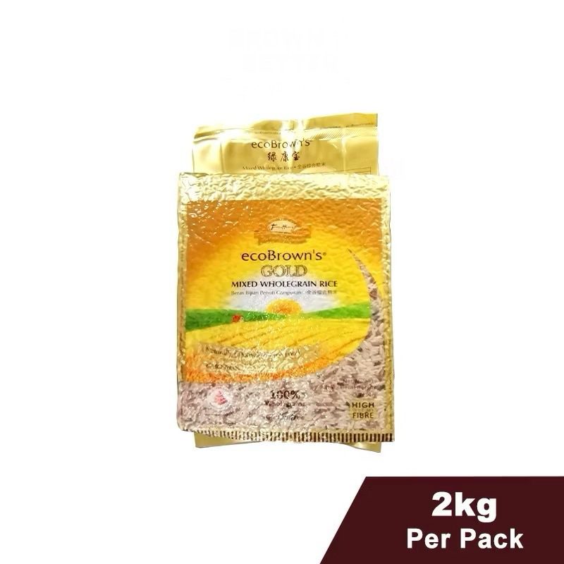ecoBrown's GOLD Mixed Wholegrain Rice (2kg) | Shopee Malaysia