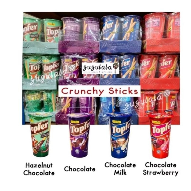 [40g× 1cup] **Topfer Crunchy Stick Chocolate /Milk &Chocolate ...