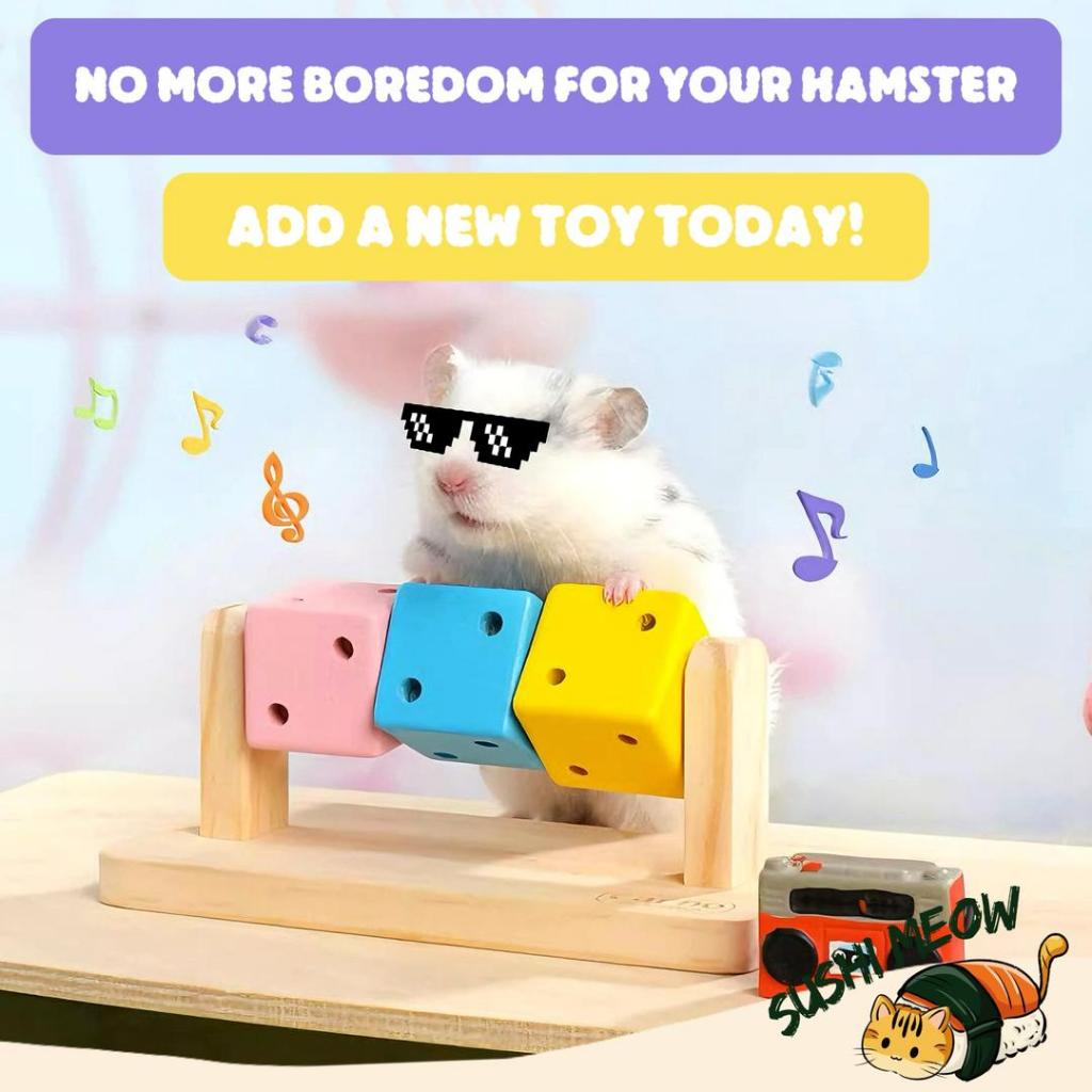 Hamster Chew Cube Hamster Toy Bite Safe Hamster Chew Toys Hamster ...