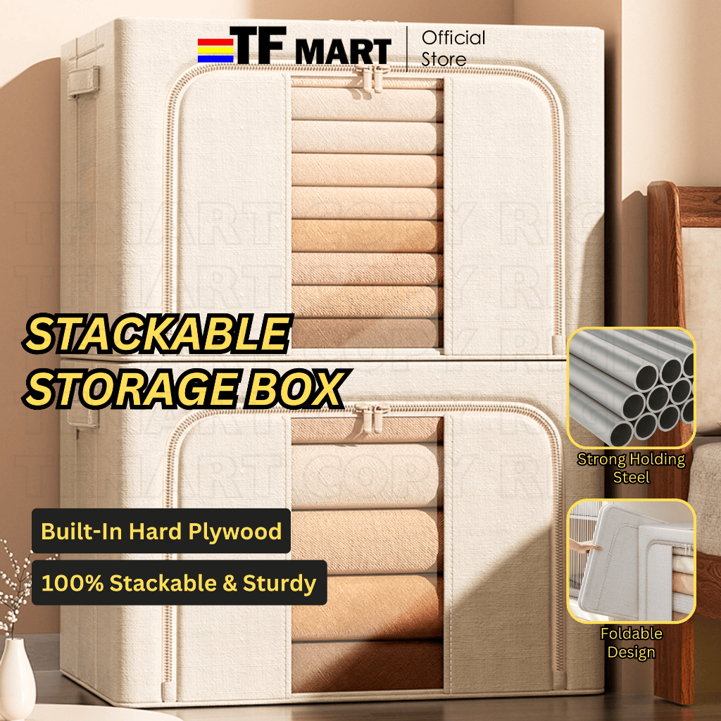 TFMART [PREMIUM] 24L/66L/100L Extra Large Box Storage Foldable Foldable ...