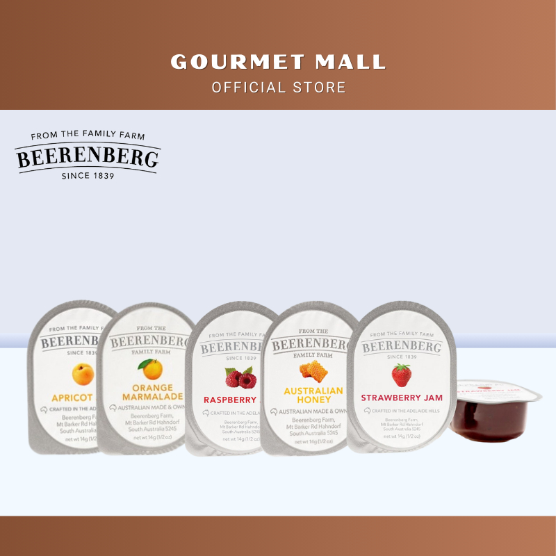 Beerenberg Strawberry Raspberry Honey Orange Apricot Jam - 14g | Shopee ...