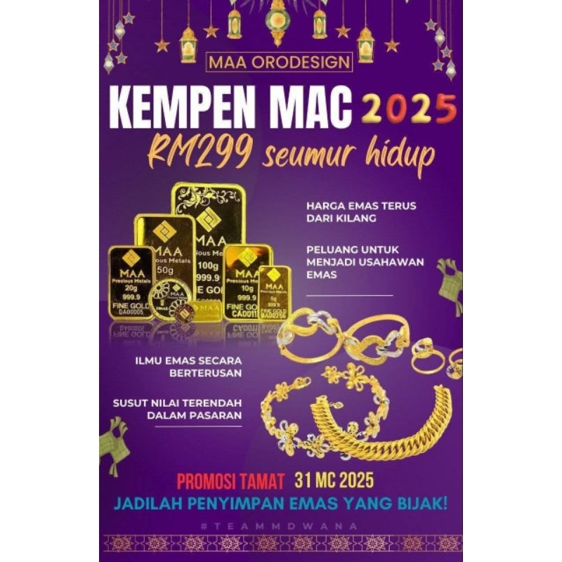 PENDAFTARAN DEALER EMAS ORODESIGN MAA (GOLDBAR, BARANG KEMAS) | Shopee ...