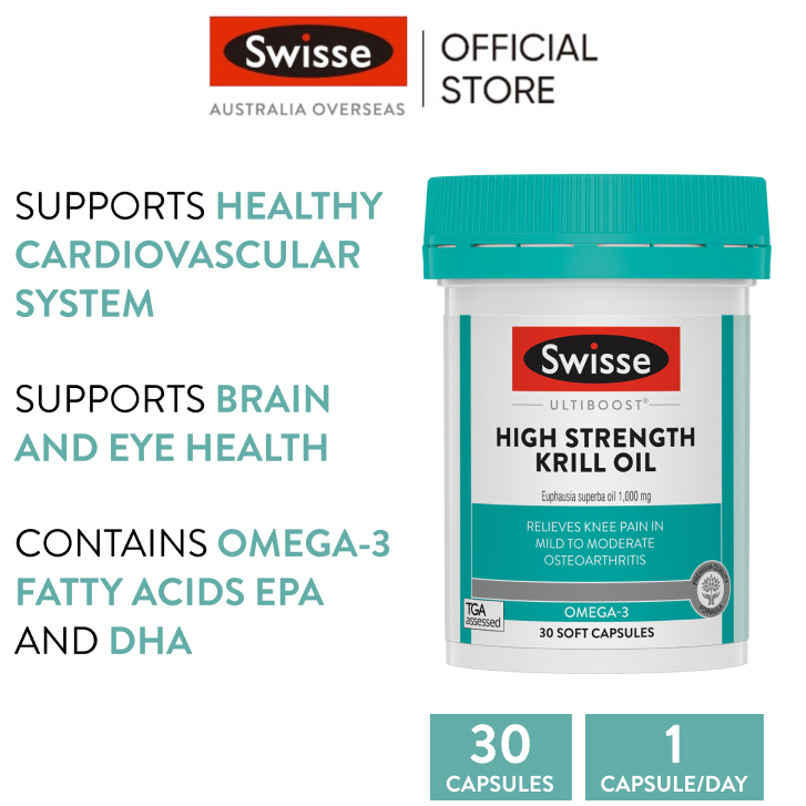 Swisse Ultiboost High Strength Krill Oil 30 Soft Capsules (EXP:07 2026) | Shopee Malaysia