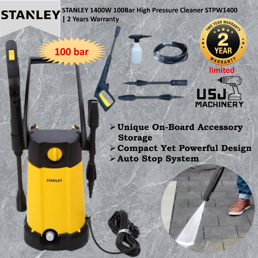 STANLEY 1400W 100Bar High Pressure Cleaner STPW1400 | 2 Years Warranty ...