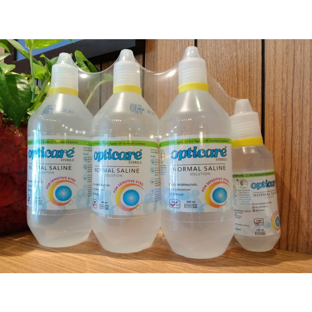 OPTICARE NORMAL SALINE SOLUTION 500MLX3+120ML | Shopee Malaysia