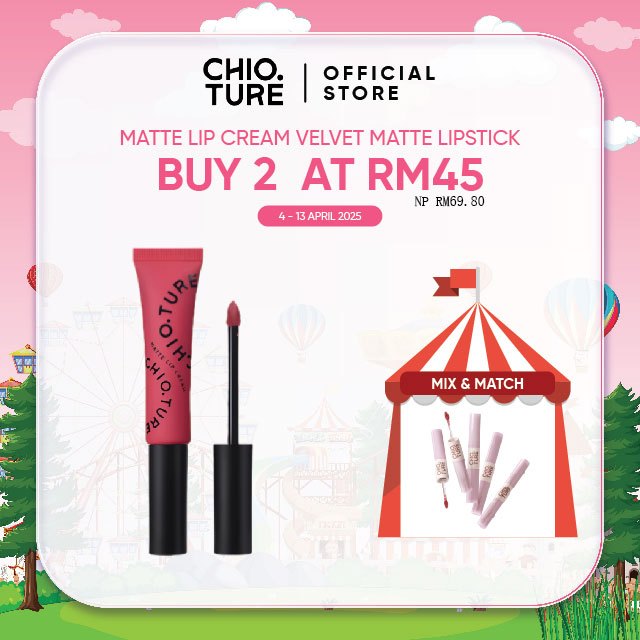 CHIOTURE Matte Lip Cream Velvet Matte Lipstick Chio ture | Shopee Malaysia