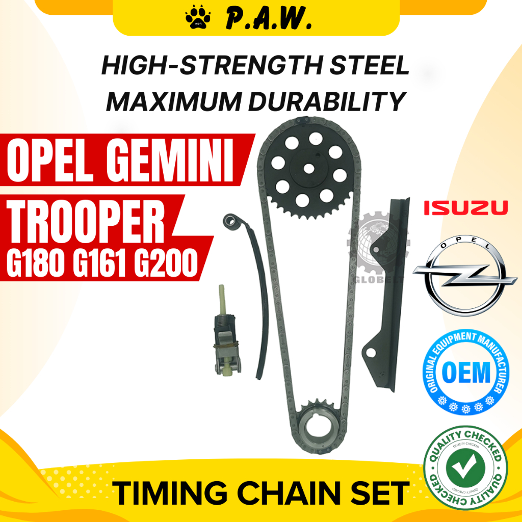 IZ001 GloBelt Timing Chain Set (94) Isuzu Trooper G180 G161 G200 180Z 1 ...