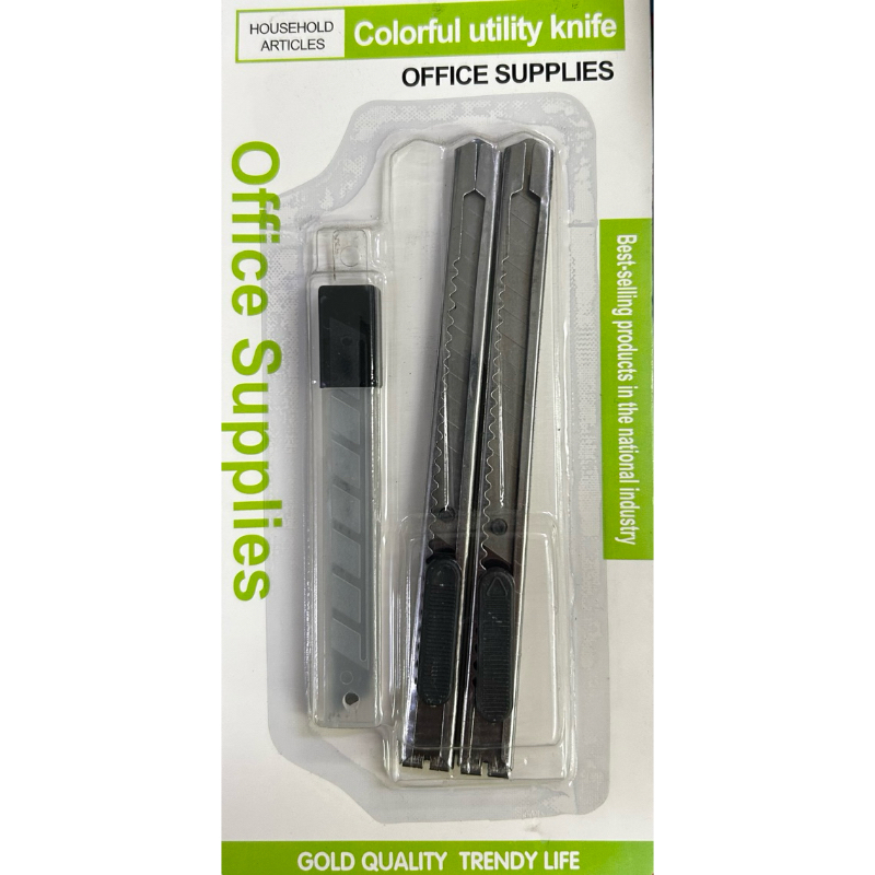 Office Cutter Knife Swappable Blade With Free Blade | Shopee Malaysia