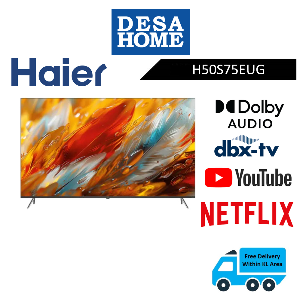 HAIER H50S75EUG 50'' 4K HRD HQLED ANDROID TV | Shopee Malaysia