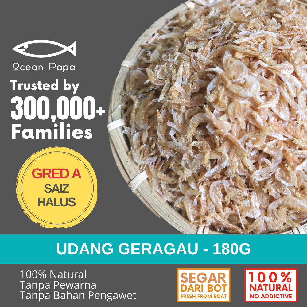 Ocean Papa Udang Geragau Kering Halus Gred A (180G) / Dried Shrimps ...